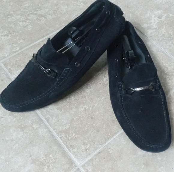 Hugo Boss | Shoes | Hugo Boss Black Suede Driver Moccasin Loafers Men 1 ...